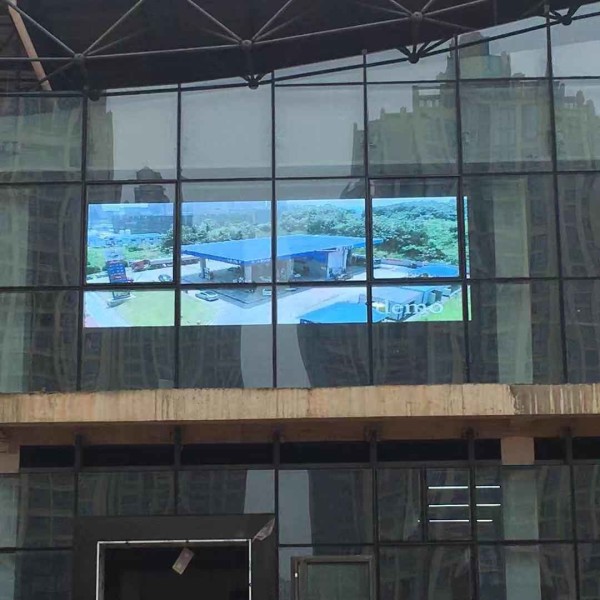 Quality Front Back Maintenance Transparent LED Display IP65 P50 Video Glass Led Display 2R2G2B for sale