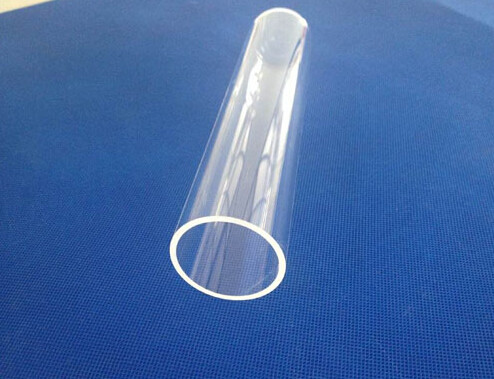 Quality Hardened Quartz Glass Tube Instrument High Temp Resistant Round Bottom for sale