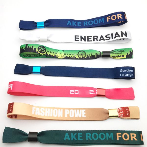 Quality Custom Event Festival Party RFID Wristbands with Polyester Fabric and Logo for sale