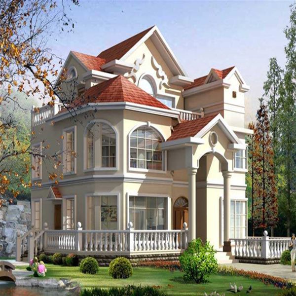 Quality Light Steel Frame Structure Prefab House Villa Free Design Quick Assembly for sale