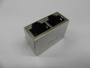 Quality PCB mount 10 / 100 BASE 2 Port RJ45 Network Connector with Lan Transformer for sale