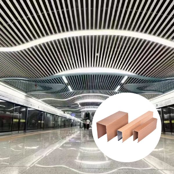 Quality Aluminum Linear Metal Ceiling Slats Customized Aluminum Strip Ceiling for sale