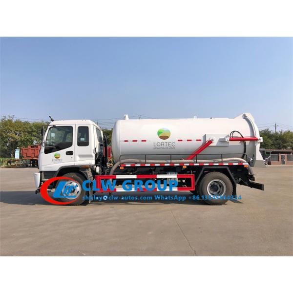 Quality ISUZU FTR 10000L Stainless Steel Vacuum Sewage Suction Truck for sale