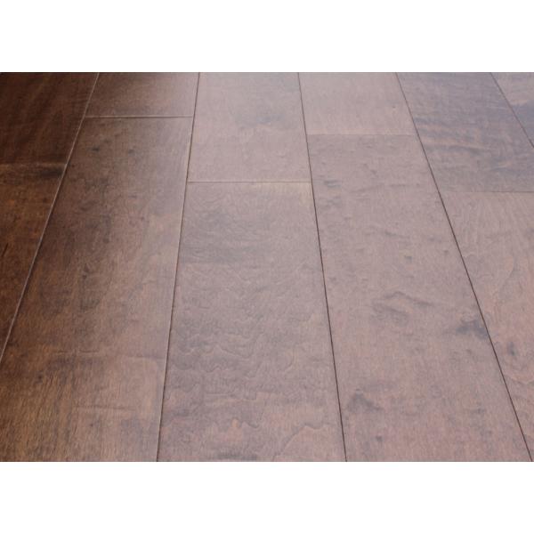 Quality Asian Maple(China Maple) engineered Wood Flooring with Mocca stained and semi for sale
