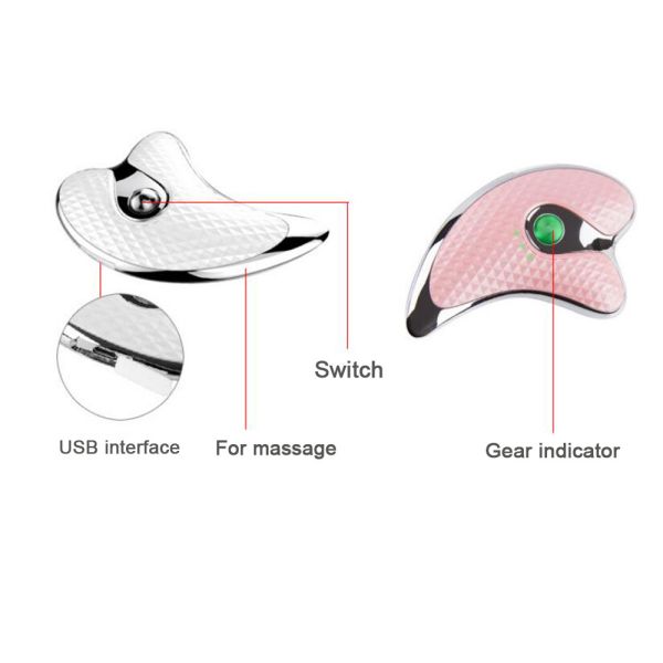 Quality Rechargeable Heated Electric Gua Sha Massager Vibrating Lifting for sale