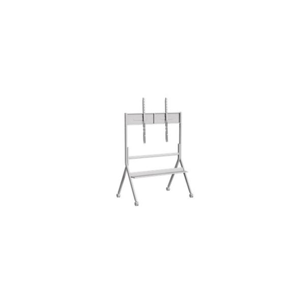Quality White Mobile TV Stand Large Size  Meeting TV Cart Heavy Duty For 65 - 110 Inch for sale