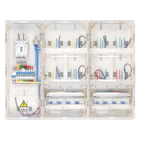 Quality IP44 Single Phase Electric Meter Cabinet Exterior Modular High Mechanical for sale