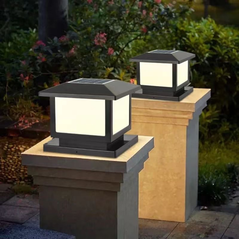 Quality Light-Sensing ,IP65 Waterproof Solar Pillar Light Outdoor Garden Lighting for sale