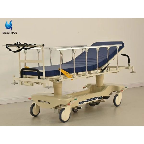 Quality Full Body Radiolucent X Ray Transport Stretcher Hospital Hydraulic Patient Transfer Bed for sale