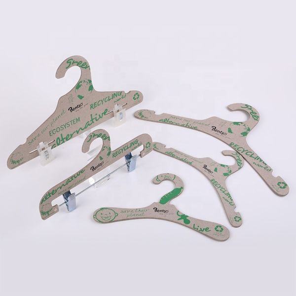 Quality Customizable Clip Style Paper Hanger with ROSH Report for Eco-Friendly Clothes Display for sale
