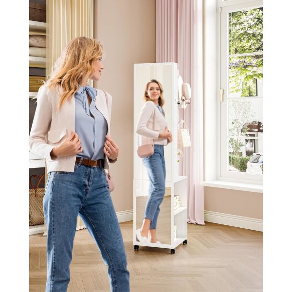 Quality Wood Full Length Mirror Cabinet Frameless Mirror Jewelry Cabinet Modern for sale