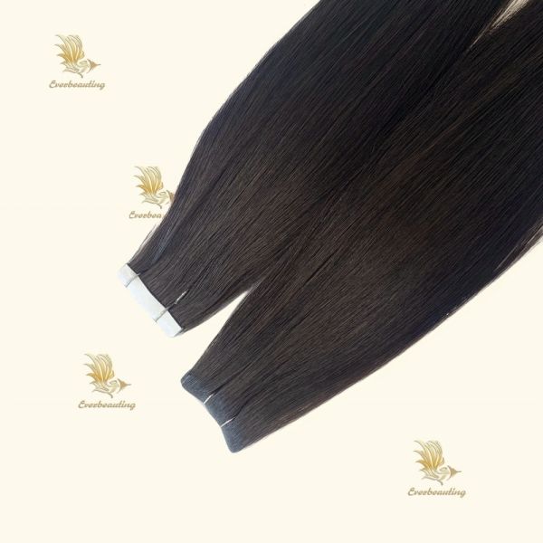 Quality Chinese Hair Jet Black Invisible Seamless Injected Tape Human Hair Extensions with 1 for sale