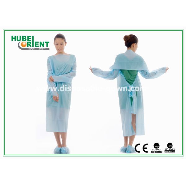 Quality Protective & Waterproof Disposable Use CPE Gown With Thumb Loop for protect body for sale