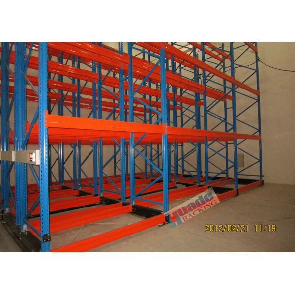 Quality Beverage Industry Galvanised Pallet Racking Motorized Movable Storage Racks for sale
