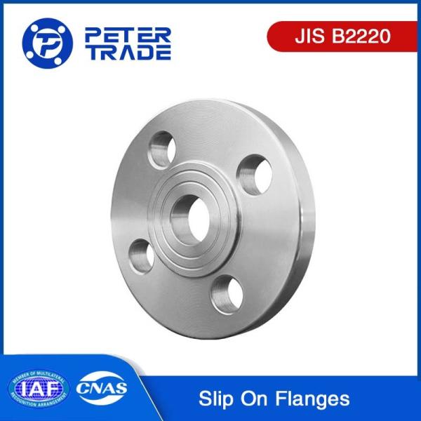 Quality JIS B2220 A105 Carbon Steel Stainless Steel ASTM A182 Flat Face Slip On Flanges 20KG/CM2 for Wastewater Treatment Plants for sale