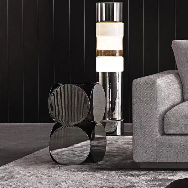 Quality Elegant Nordic Design Coffee Table , Aesthetic Stainless Steel Side Table for sale