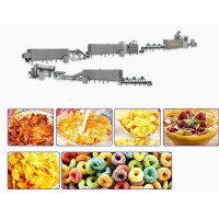 Quality Twin Screw Extruder Corn Flakes Production Line 260kg/h 500kg/h With Different for sale