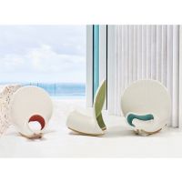 Quality Experience Comfort and Style with this Modern Rattan Lounge Chair in Special for sale