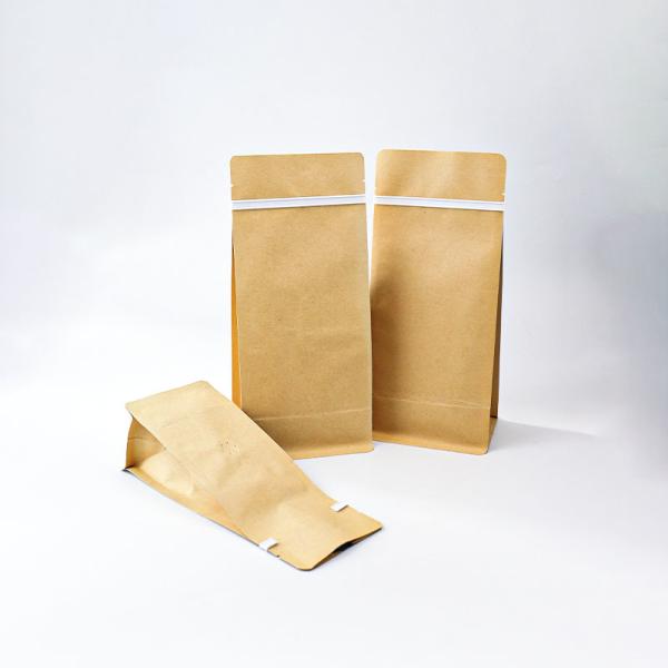 Quality Refoldable Kraft Paper Coffee Tea Packaging for sale