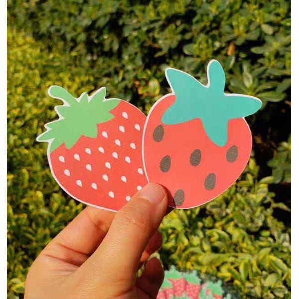 Quality Printing Waterproof Kiss Cut Stickers Cute Strawberry Fruit Packaging Label for sale