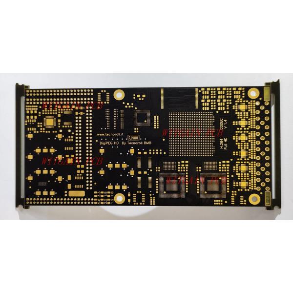 Quality 6 Layer HDI PCB Board FR4 High Tg Material Black Solder Mask 4 Mil Min Hole for sale