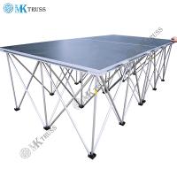 Quality Outdoor Concert Stage Truss Project Black Aluminum Folding Stage Platform with for sale