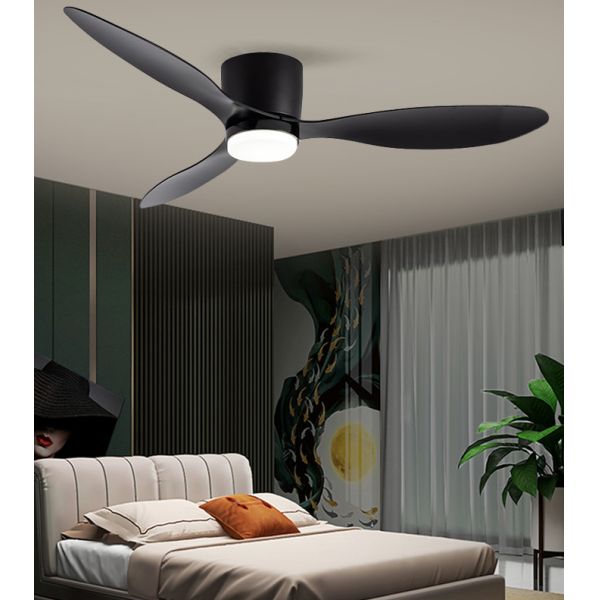 Quality Black 52 Inch Hugger Ceiling Fan ABS Three Blade Ceiling Fan for sale