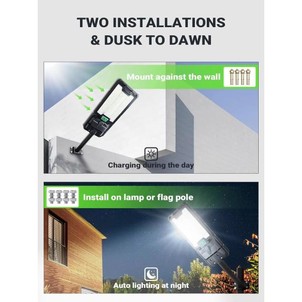 Quality Outdoor Motion Sensor Wall Light Black Solar Powered Motion Lights IP65 With 140 for sale