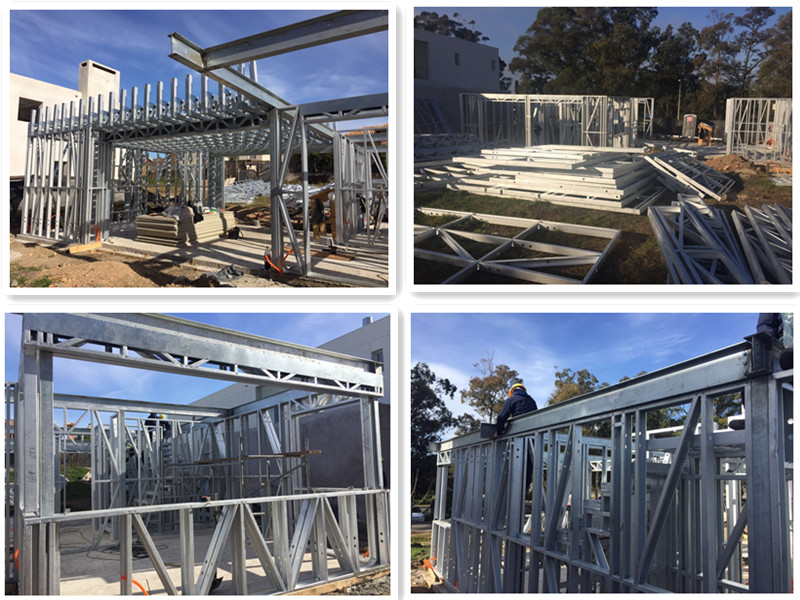 Quality AS/US Light Steel Frame Structure Prefabricated Villa Energy Saving Modern for sale