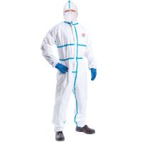 Quality Waterproof Type 4 Disposable Coveralls Taped Disposable Coverall With Thumb Loop for sale