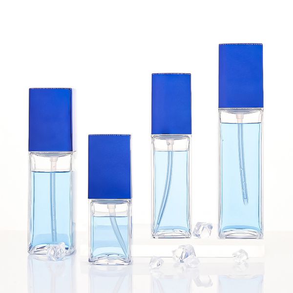 Quality 80ml Plastic Square Bottles Clear Transparent Portable Empty Perfume Bottle for sale