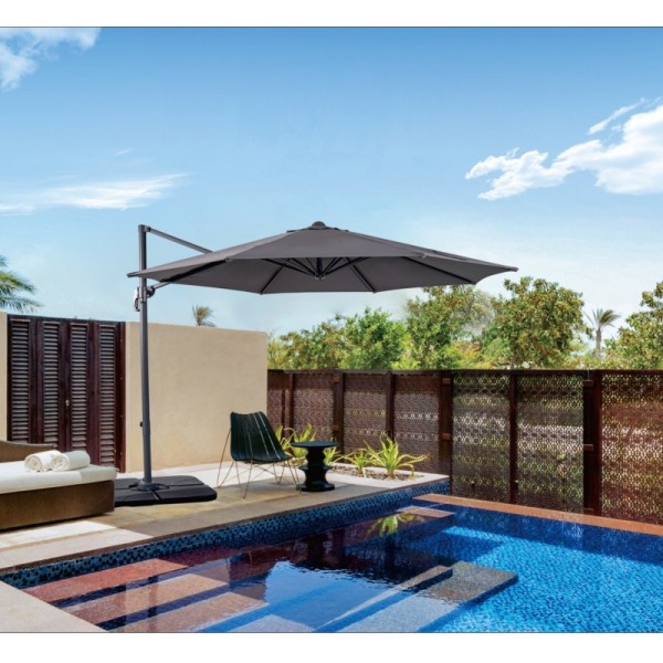 Quality Patio Aluminum Cantilever Umbrella Sun Stainless Steel Frame Outdoor Umbrella Garden for sale
