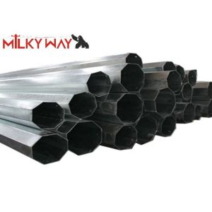 Quality 11.9M 8kn Galvanized Electric Pole With Three Sections Multifunction Ladder Top for sale