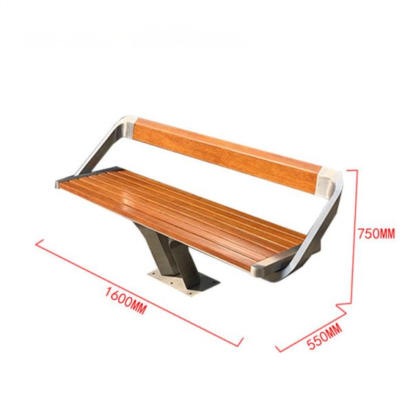 Quality One Leg Outdoor Metal Bench Wood Surface Steel Bench 4 Seater for sale
