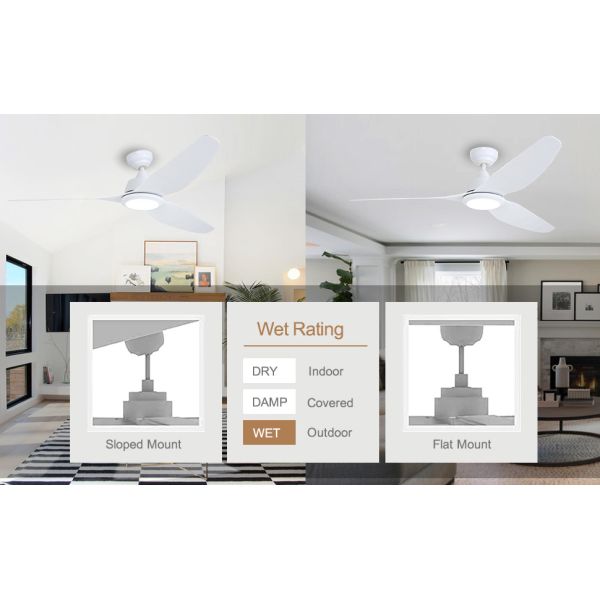 Quality 56 Inch Silent Ceiling Fan with DC Motor and Lighting for sale
