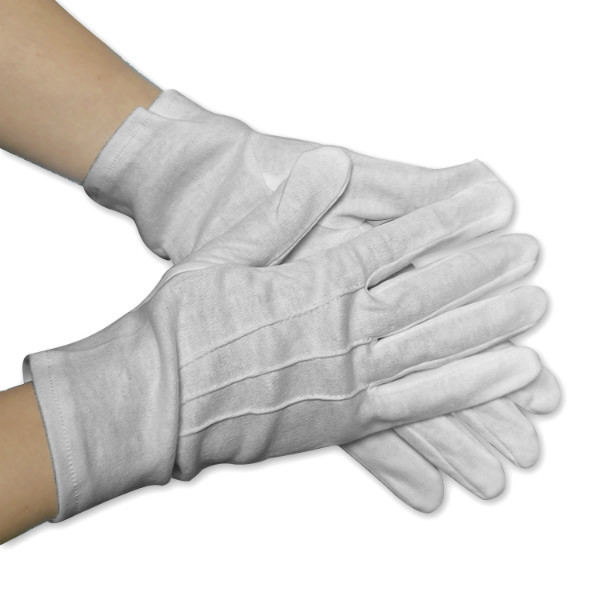 Quality 10.5 Inch 100% Cotton Seamless Knitting Anti Static Gloves for sale