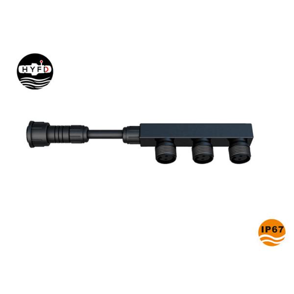 Quality HYFD Two Pin 1 In 3 Out Nylon PA66 M15 Connector for sale