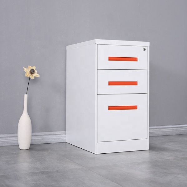 Quality 3 Drawer Cyber Lock 20.8KG Metal Mobile Pedestal With Wheels for sale