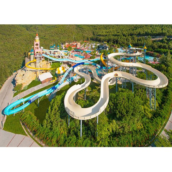 Quality Safety Fiberglass Spiral Theme Park Water Slide For Entertainment Experience for sale