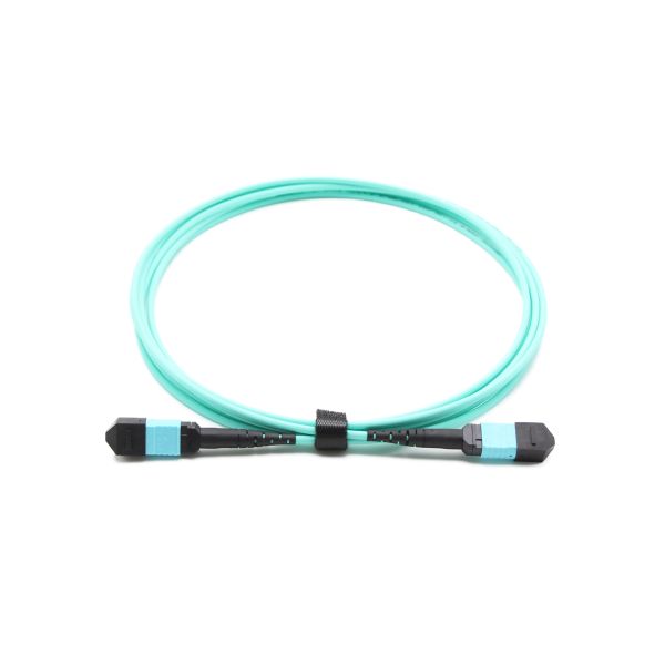 Quality MPO-MPO OM3 Fiber Optic Patch Cable 12-Core Multimode 50/125 Low Loss LSZH Jacket for sale
