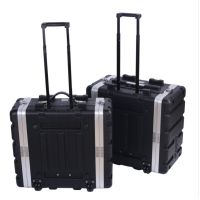 Quality Easy Carry Audio 4U 3U Rolling Rack Mount Case ABS+Aluminum Frame for sale