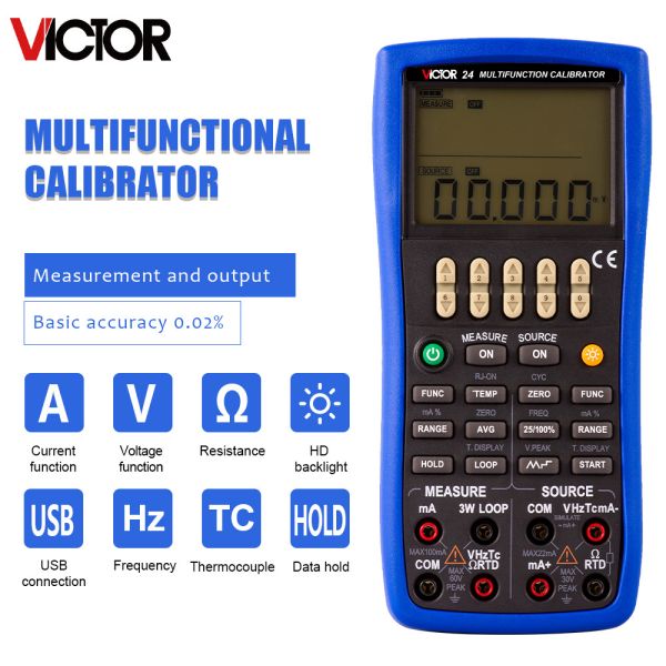 Quality VICTOR 24 Portable Multifunction Process Calibrator Rtd Calibration Equipment for sale
