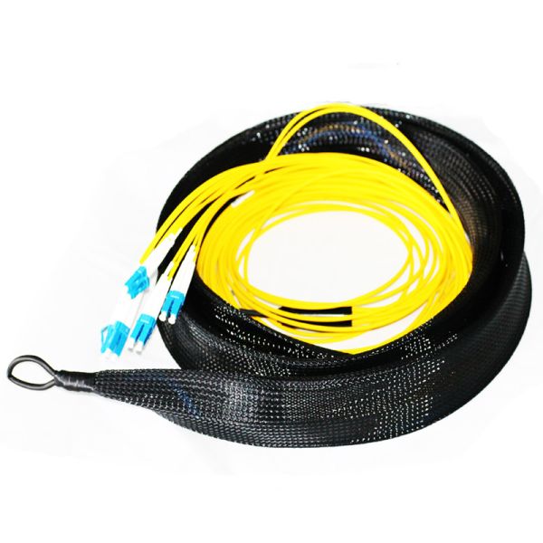 Quality 15m 12 Cores Fiber Optic Jumper / 12 Fiber OS2 Pre Terminated Single Mode Fiber 2.0mm for sale