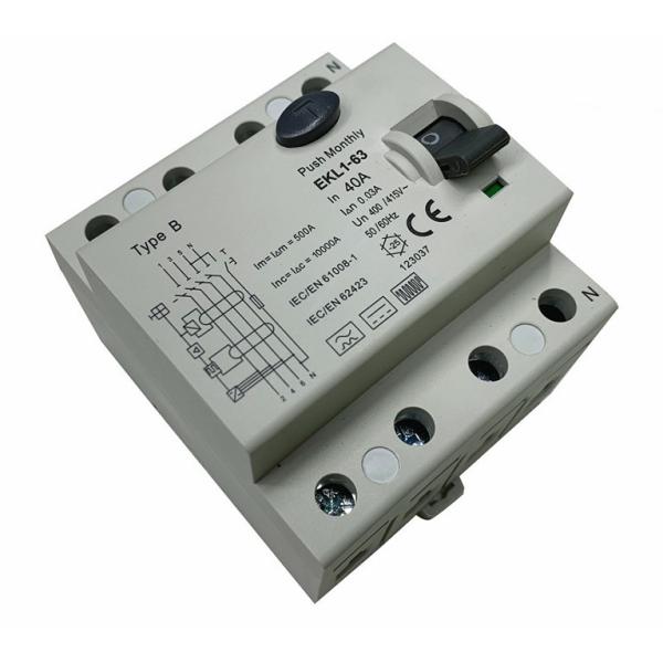 Quality 4 Pole RCCB Circuit Breaker 3 Phase 40A 10KA 30mA GB/T 22794 for sale