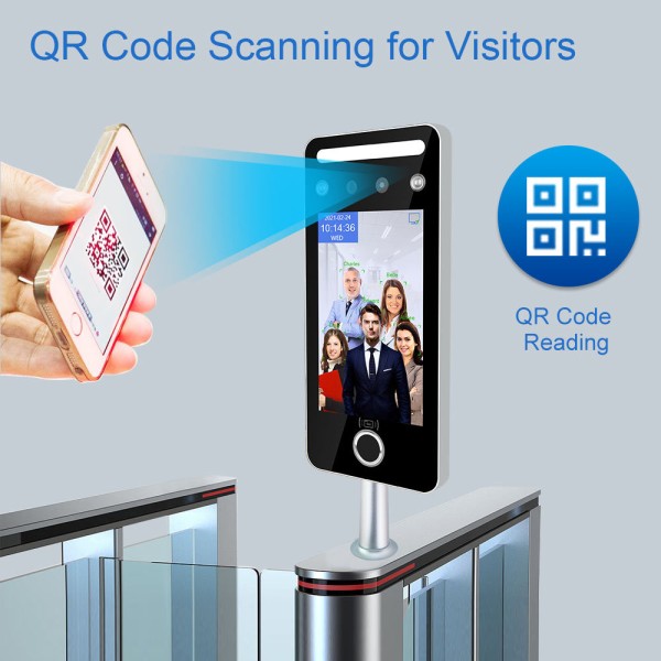 Quality 5 Inch Touch Screen Multi Mode Professional Face Fingerprint RFID Access Control for sale