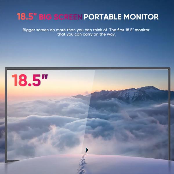 Quality Ultra Slim IPS Portable Monitor Touchscreen Usb C 18.5Inch 1080P HDR Wireless for sale