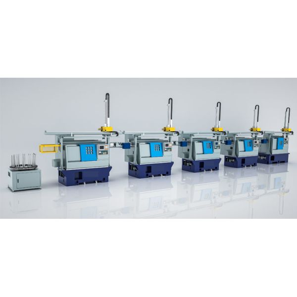 Quality Multi-equipment Automated Production Line CNC Lathe with Gantry Loader for sale