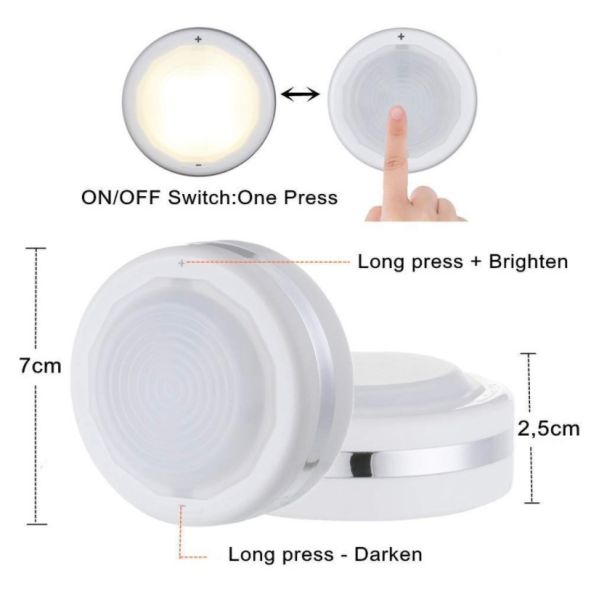 Quality EMC certified ABS 61*25.5mm Remote Control Under Cabinet Light for sale