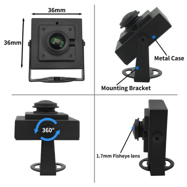 Quality 2MP 1.7mm Wide-angle Lens Color Mini Square AHD Camera CCTV Mini Analog Camera for sale
