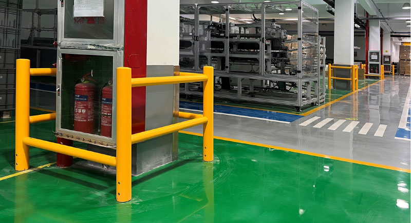 Building Post Safety Barrier Polygon Anti-Collision Guardrails Warehouse Safety Barrier